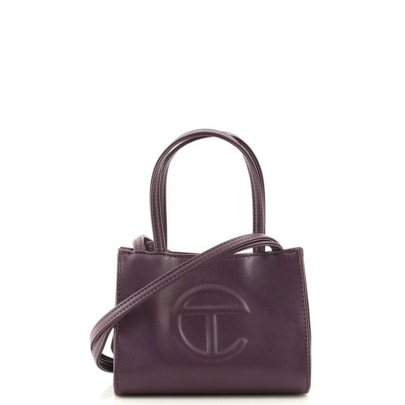 Telfar | Bags | Telfar Shopping Tote Faux Leather Small Purple | Poshmark